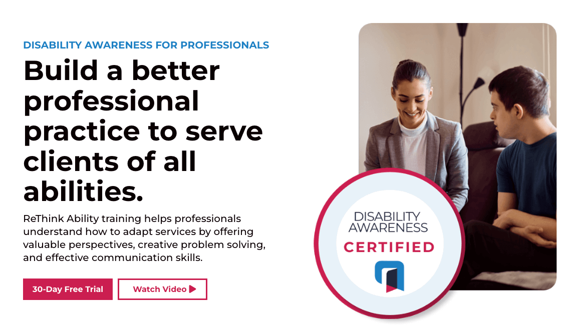 Disability training for Professionals | ReThink Ability